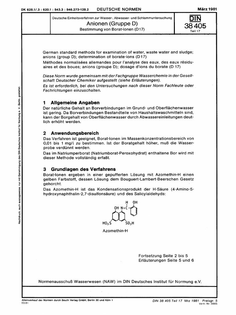 Din 38405-17-1981 | PDF