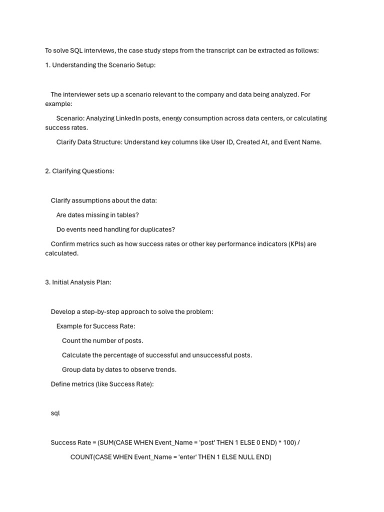 To Solve SQL Interviews | PDF