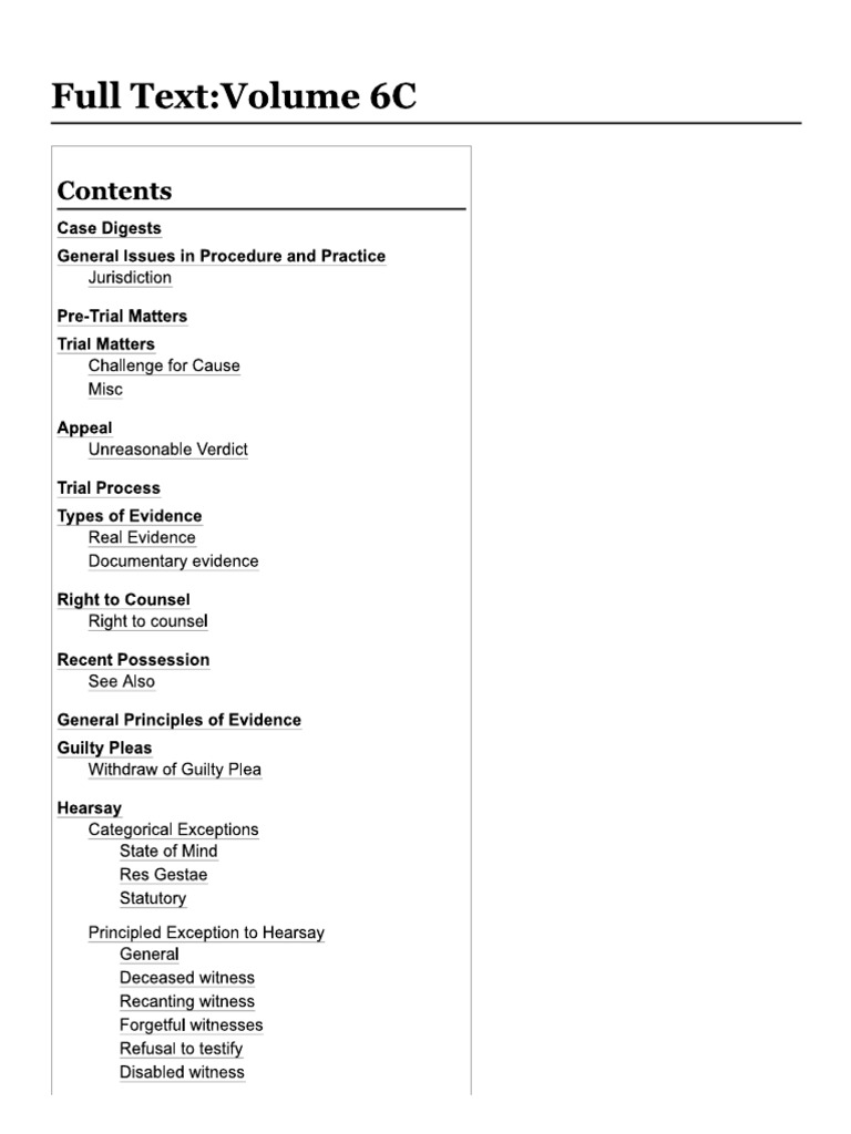 Full Text Volume 6C - Criminal Law Notebook | PDF