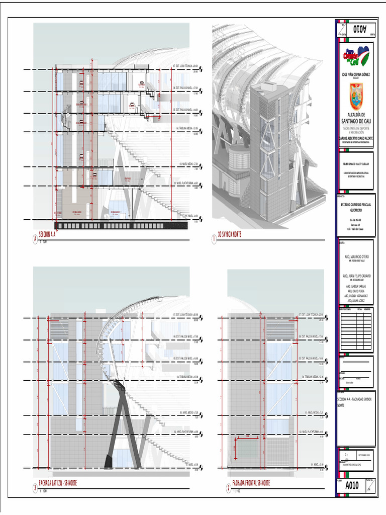 A010 - Seccion A-A - Fachadas Skybox Norte | PDF