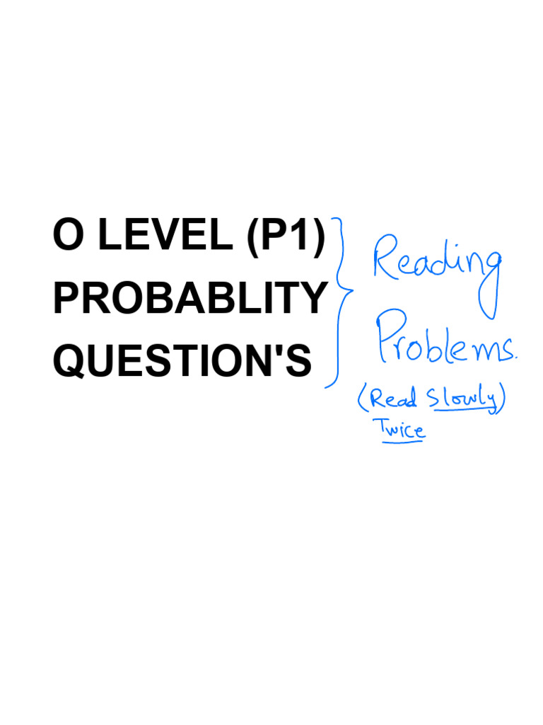 p1 Probability Worksheet | PDF