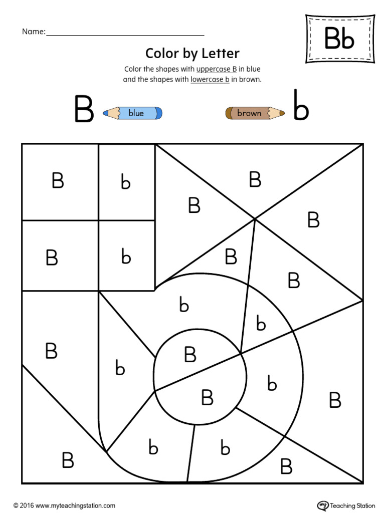 Color by Letter: Lowercase b Activity | PDF