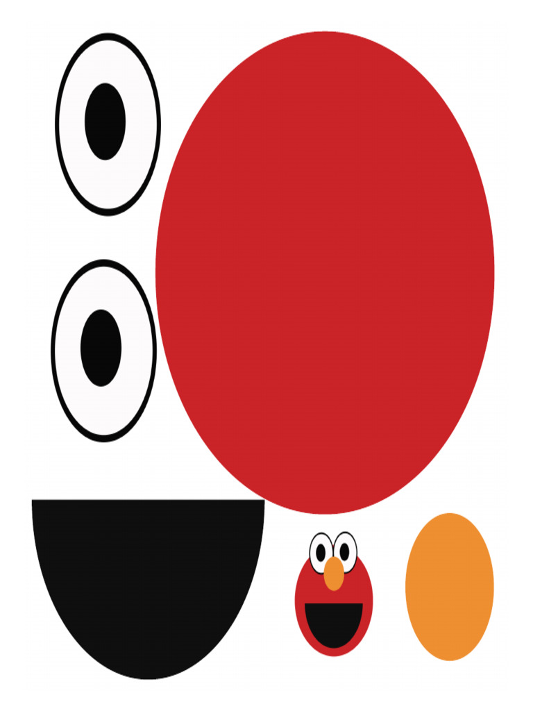 Elmo Cut and Glue | PDF