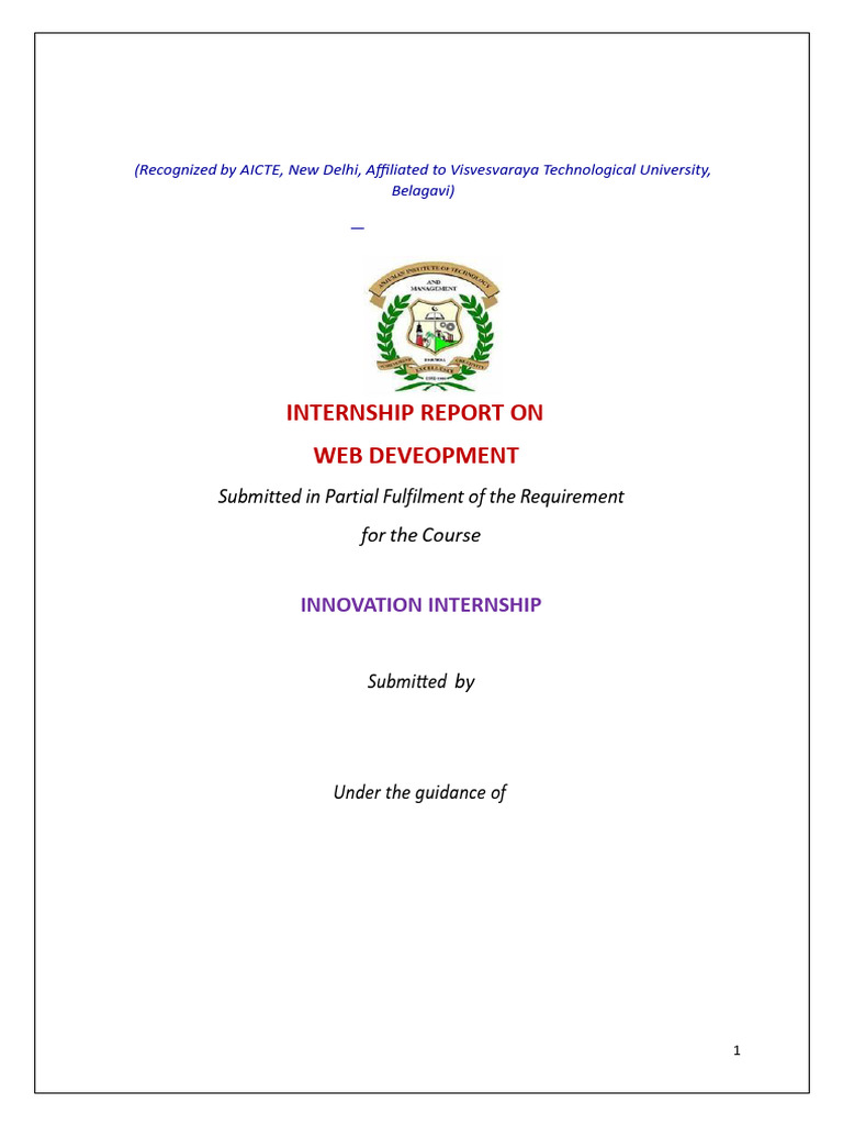 Internship Report | PDF