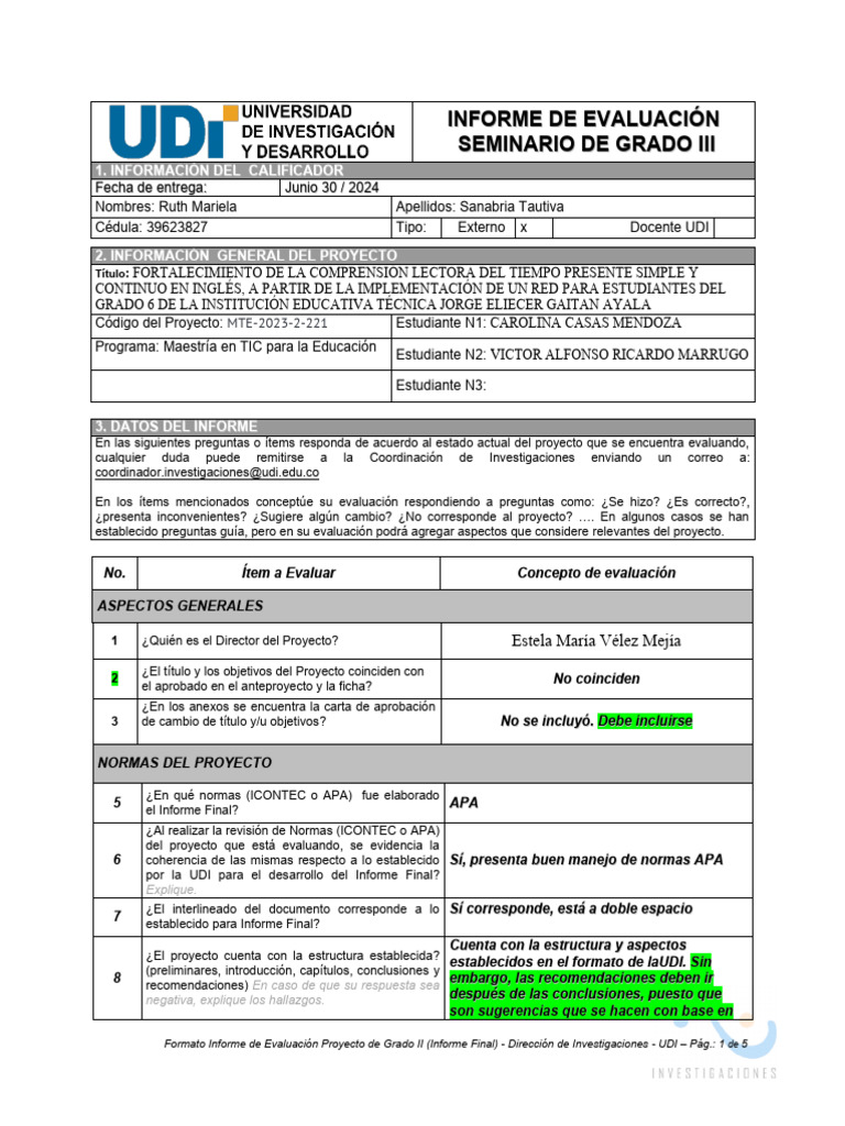 InformeEvaluacionPGII Pos ID 4544 Calificador 2 1719861096 | PDF