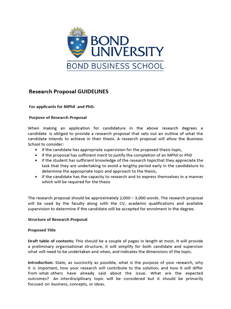 BBS Research Proposal Guidelines | PDF | Methodology | Career & Growth