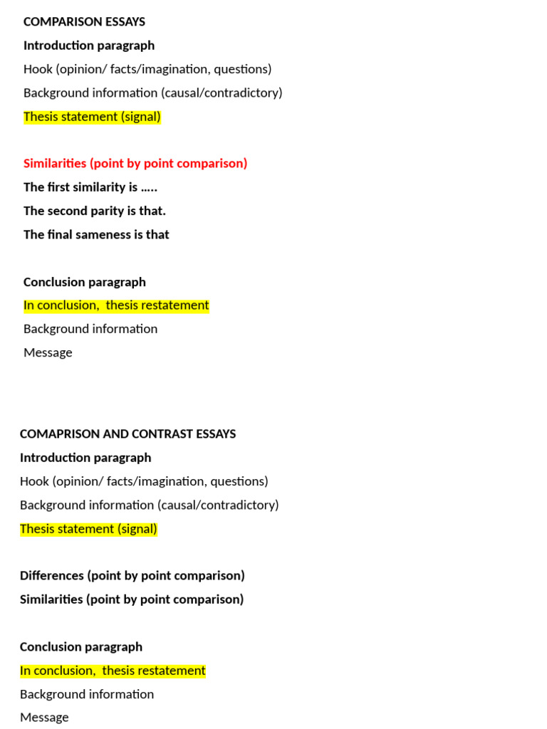 Comparison Essay | PDF
