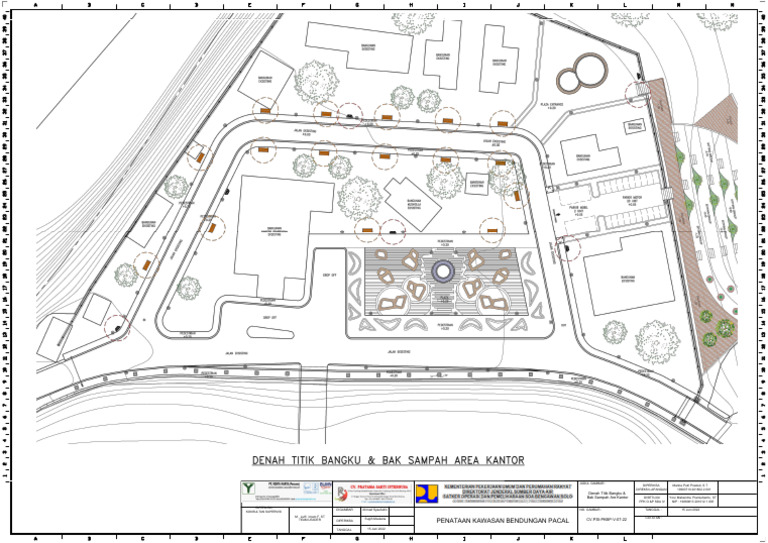 Layout Bangku & Bak Sampah | PDF