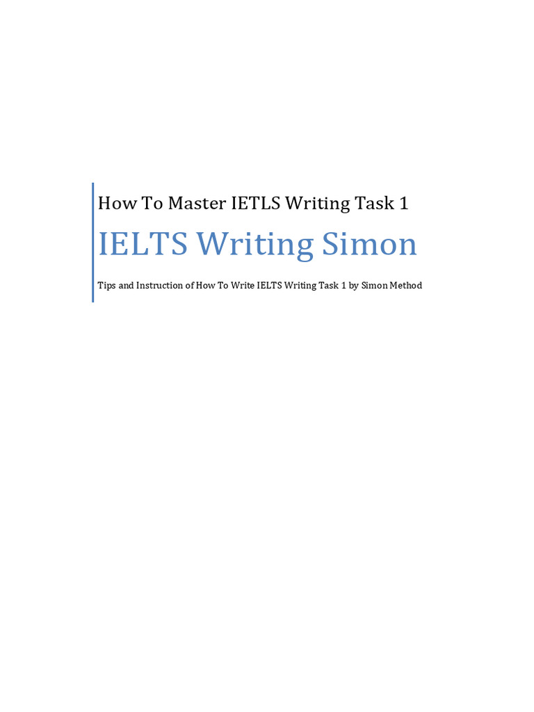 Ielts Writing Task 1 - Simon - Formal | PDF