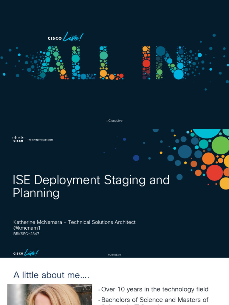 BRKSEC-2347 ISE Deployment Staging and Planning | PDF | Radius | Art
