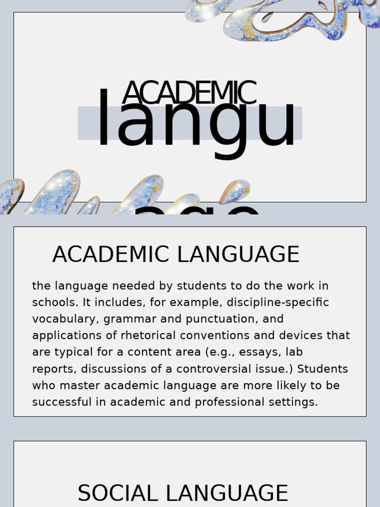 Academic Language | PDF