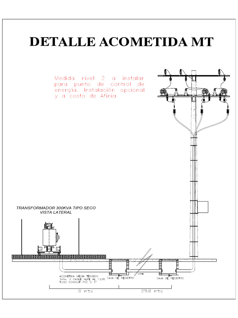 Detalle Acometida en Media Tension | PDF