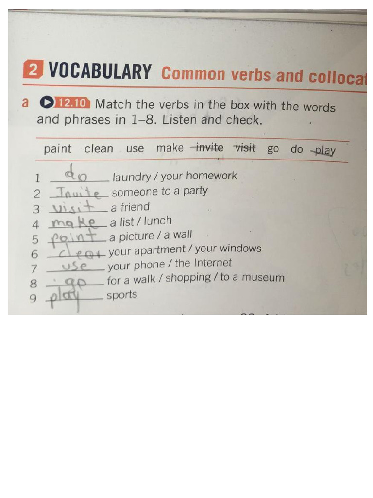 99 Common Verbs and Collocations | PDF