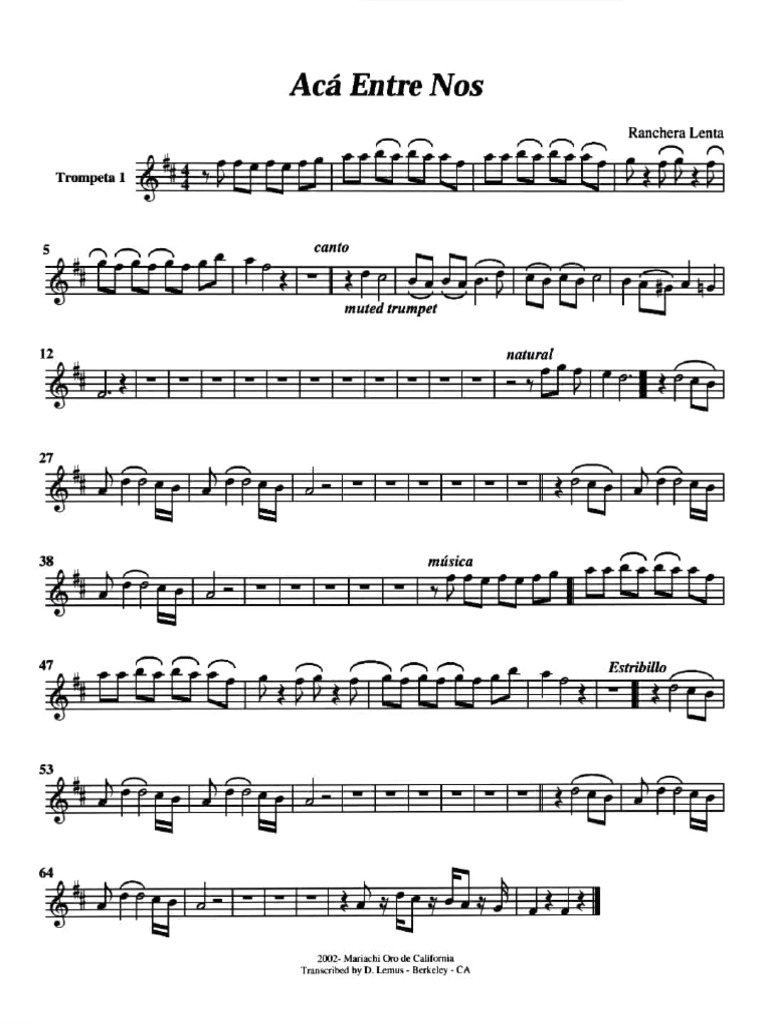 Aca Entre Nos Trompetas | PDF
