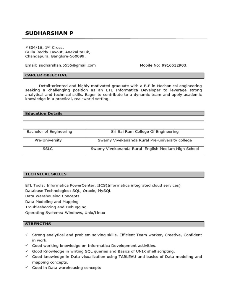 Sudharshan Resume | PDF