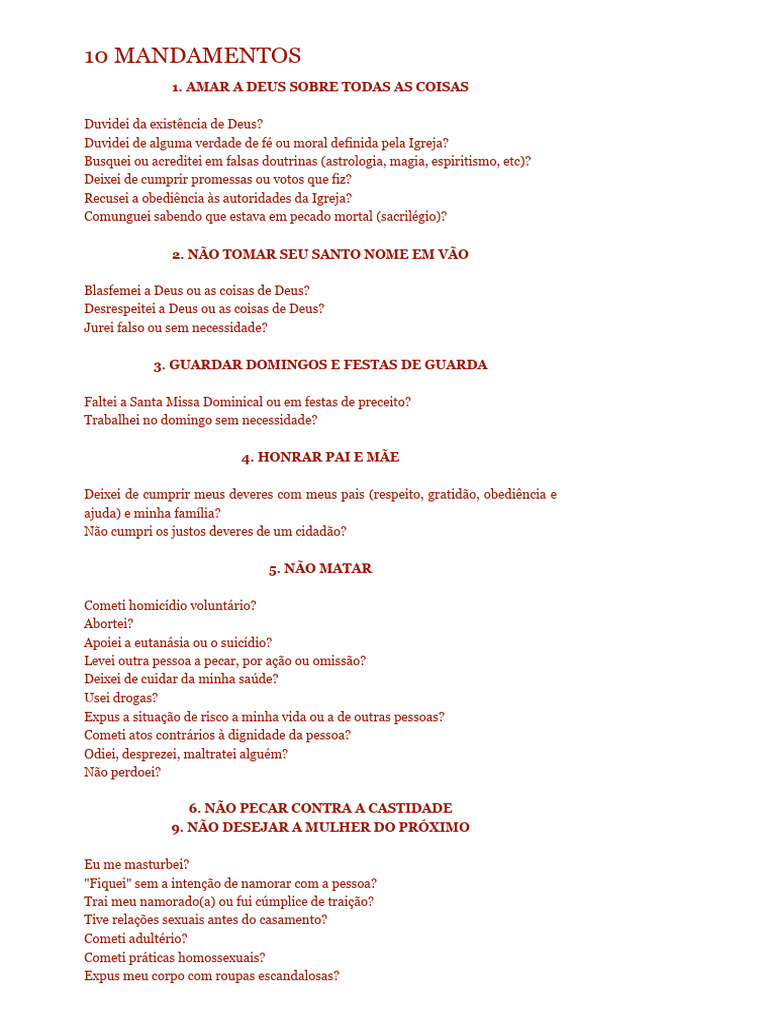 10 MANDAMENTOS | PDF
