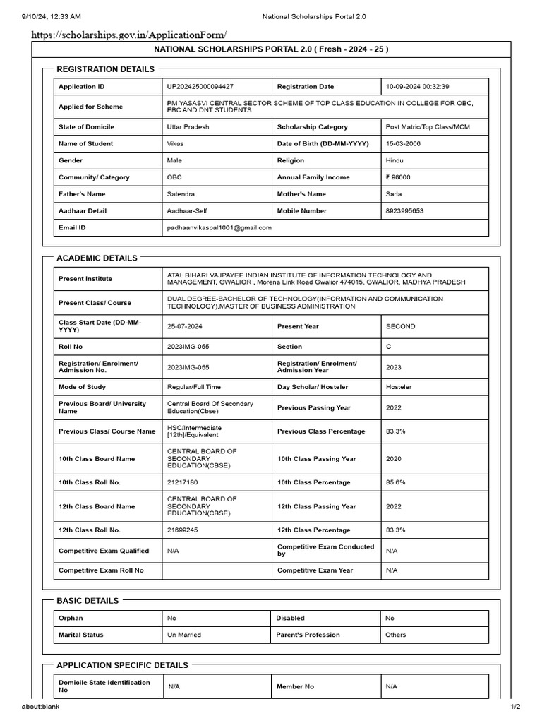 P My As Avi Vikas Application | PDF