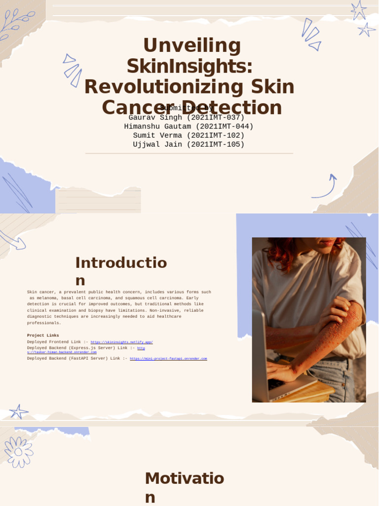 Mini Project Presentation (SkinInsights) | PDF