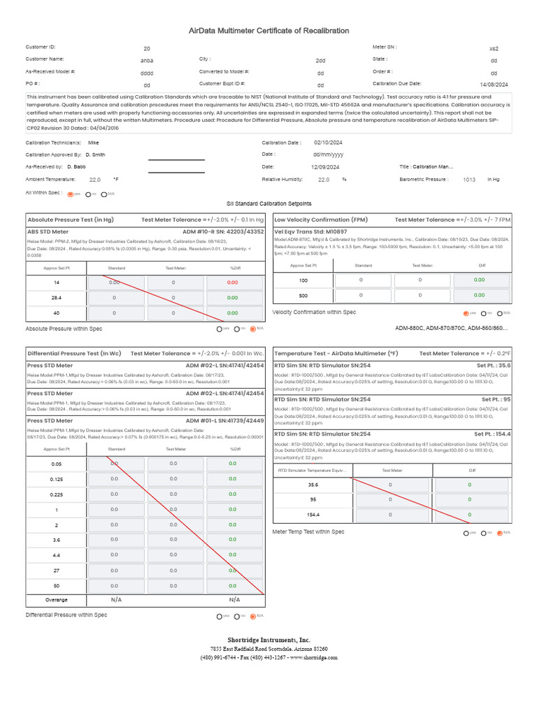 Meter Calibrator | PDF