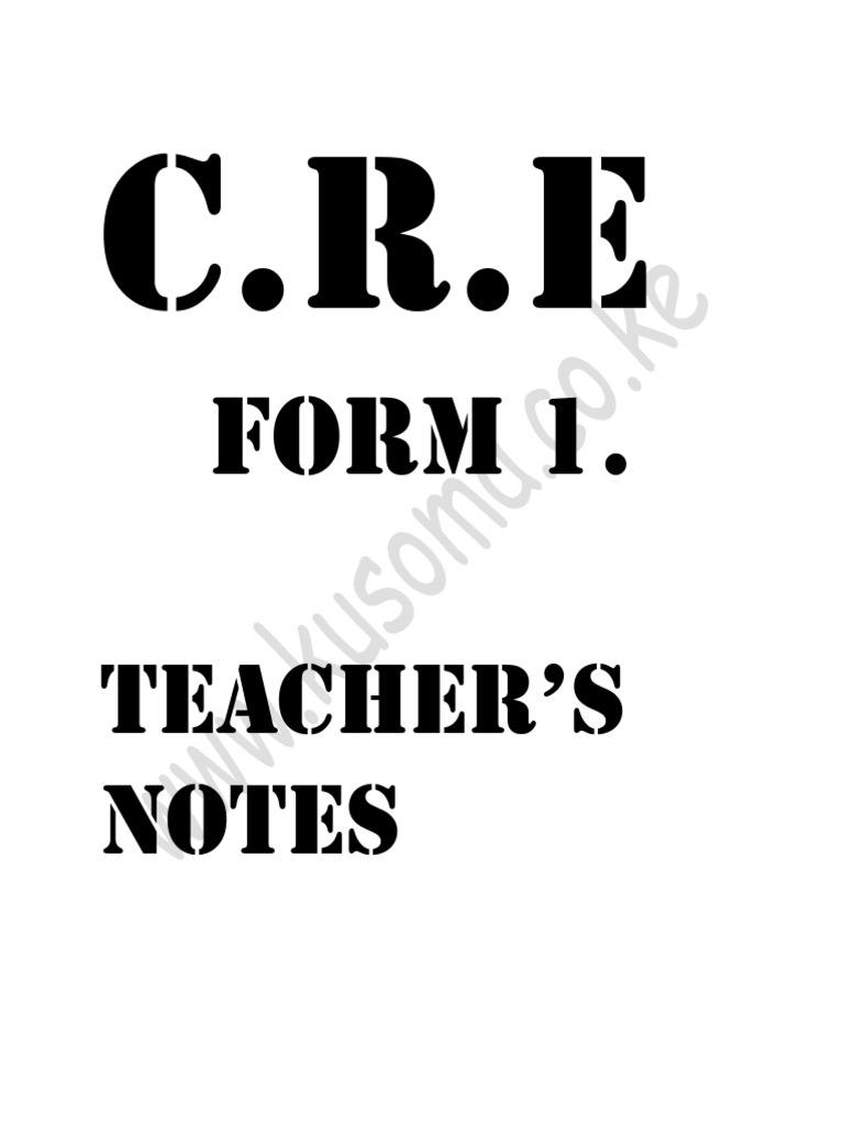 c.r.e-form-1-notes-Copy | PDF