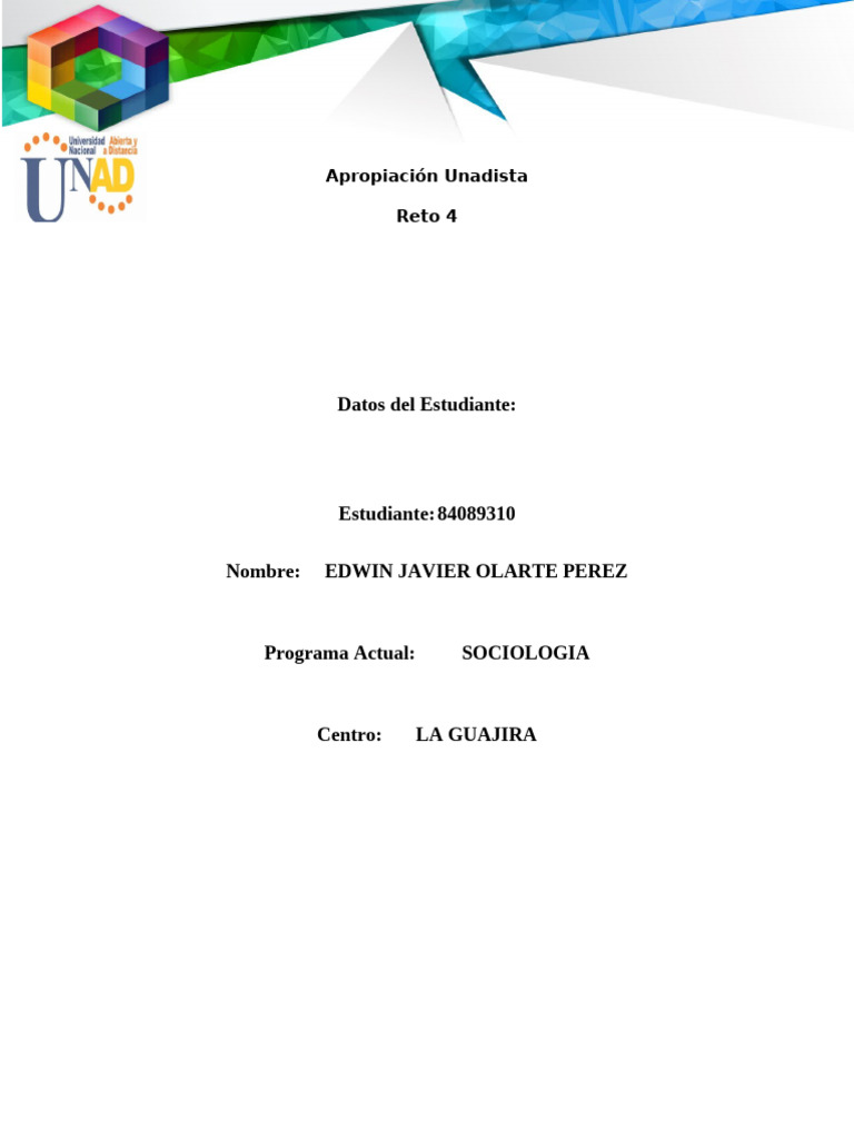 Edwin Javier Olarte 119 Reto4 | PDF