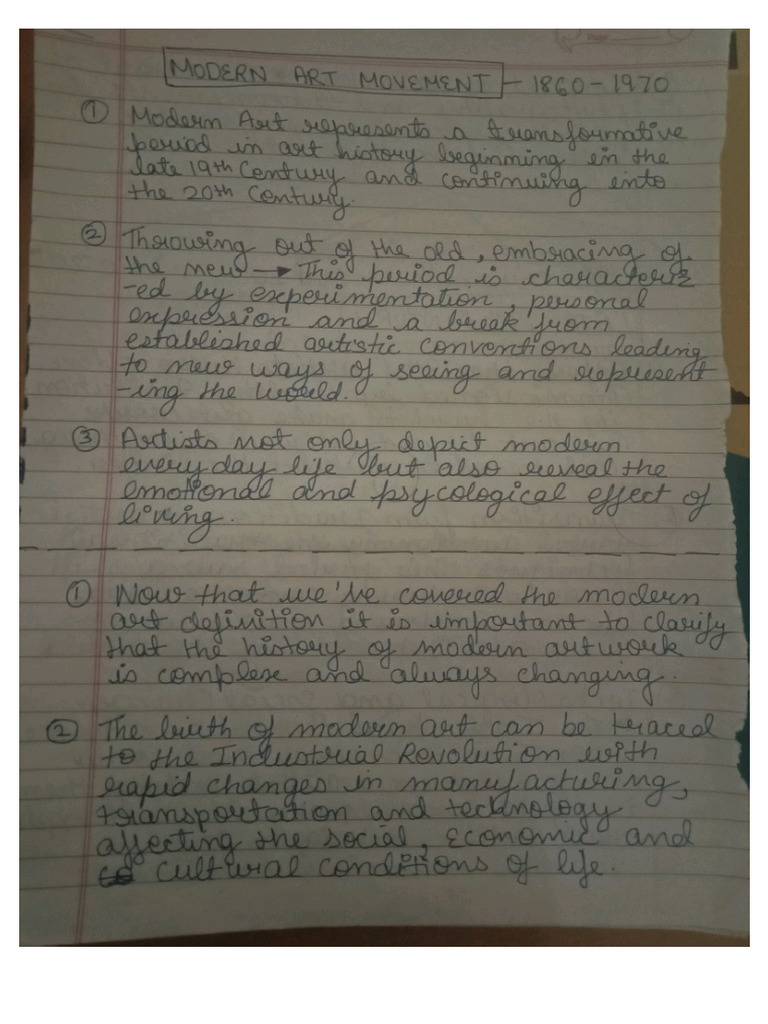 Modern Art Movement | PDF