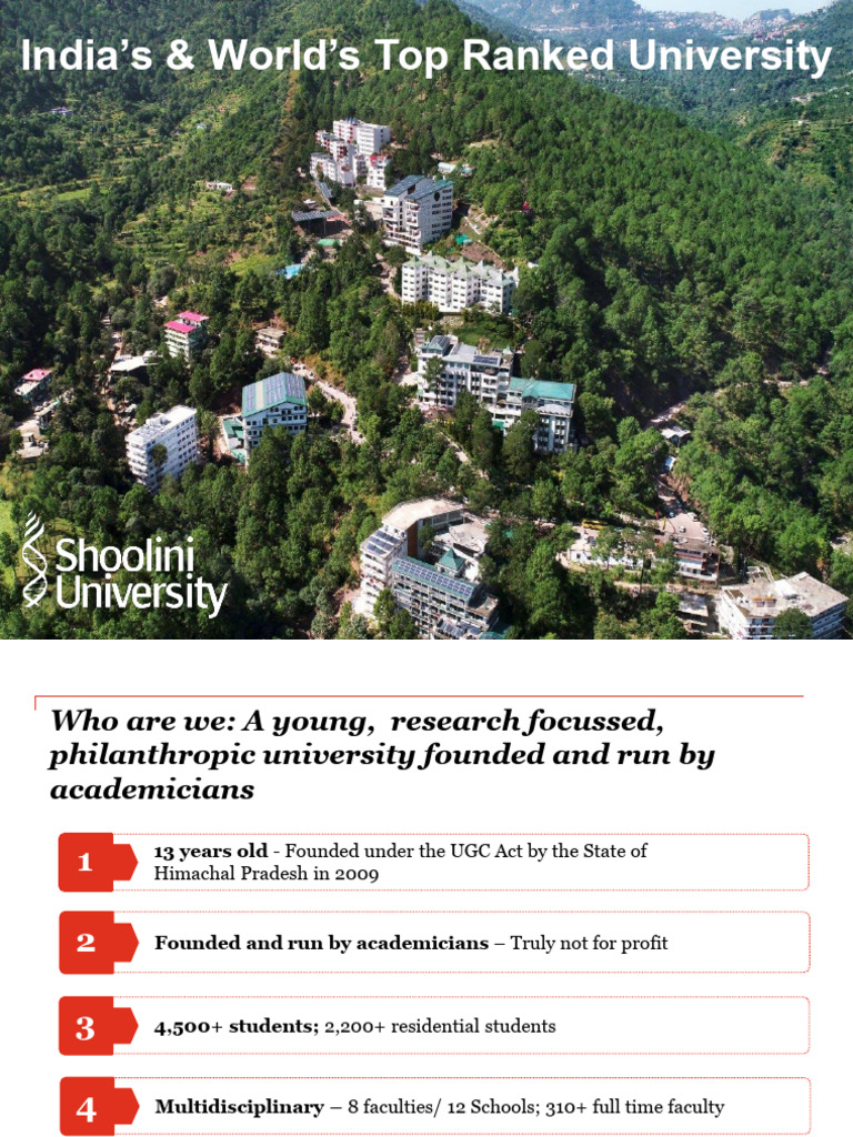 Shoolini University: A Premier Education Hub | PDF | Business