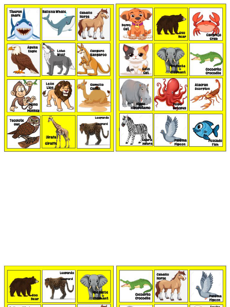 Loteria en Ingles | PDF