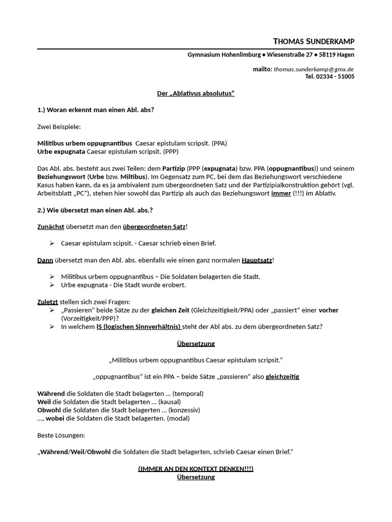 Übung Abl Abs | PDF