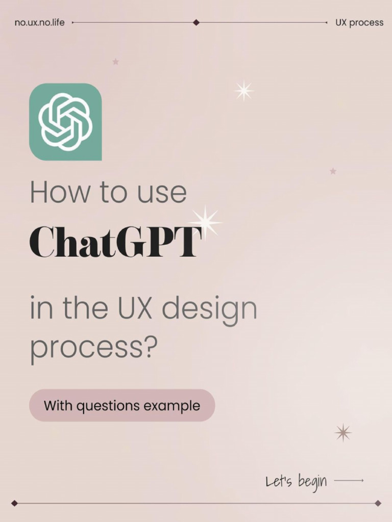 How To Chat GPT in UX Design | PDF