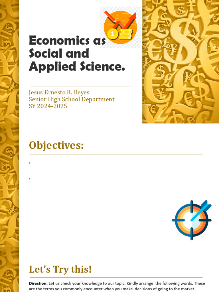 Lesson 2 Economics As Social and Applied Science | PDF