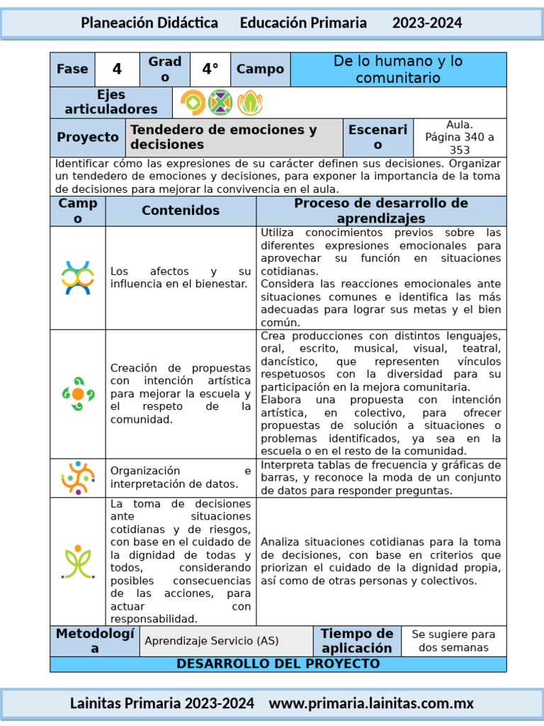 4to Grado Noviembre - 01 Tendedero de Emociones y Decisiones (2023-2024 ...