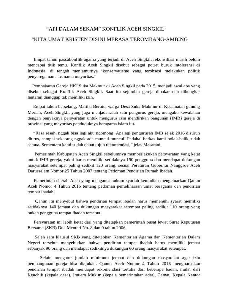 Api Dalam Sekam | PDF