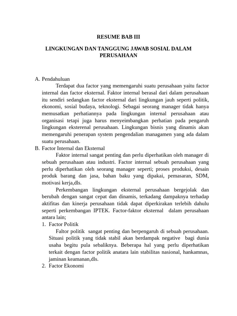 Resume Bab Iii | PDF