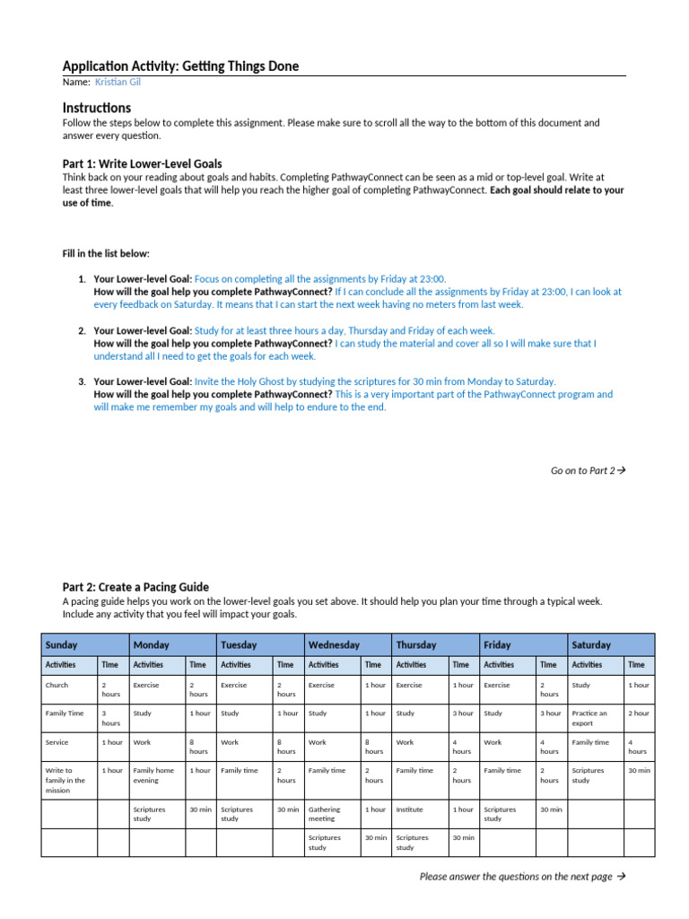 pc101 - Applicationactivity - Gettingthingsdonetemplate Kristian Gil | PDF