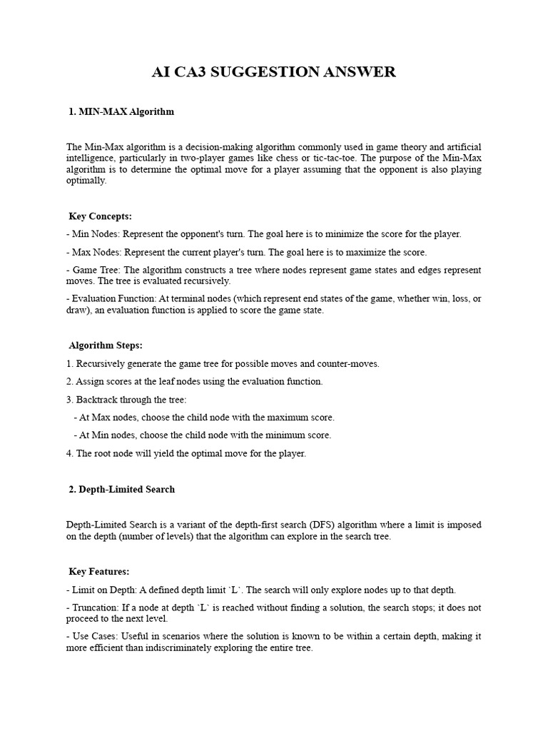 Ai Ca3 Suggestion Answer | PDF