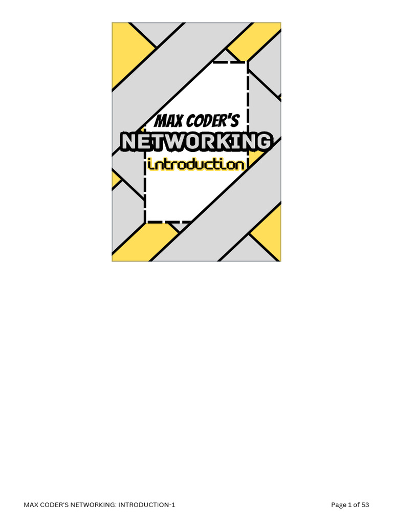 Max Coder's Networking Introduction-1 | PDF