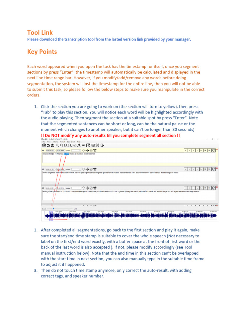 Transcriber Tool Manual 202001028 | PDF | Computers