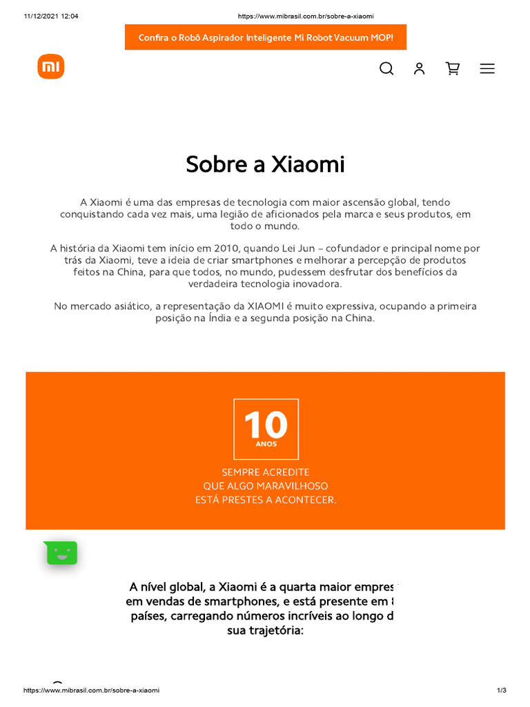 Sobre A Xiaomi | PDF