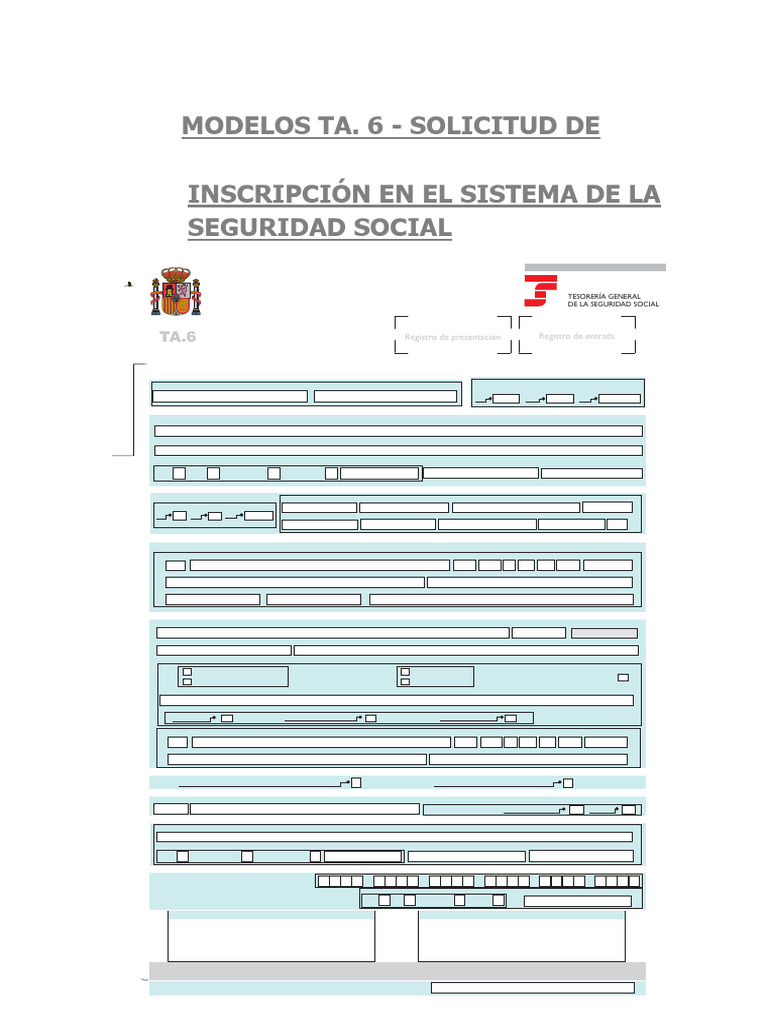 ANEXO 2. MODELOS DE SOLICITUD TA.6; TA.7 Y TA.8 | PDF