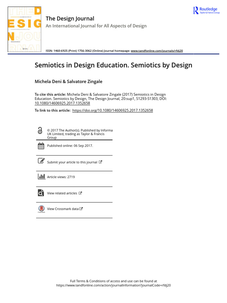 Semiotics in Design Education. Semiotics by Design | PDF | Semiotics ...