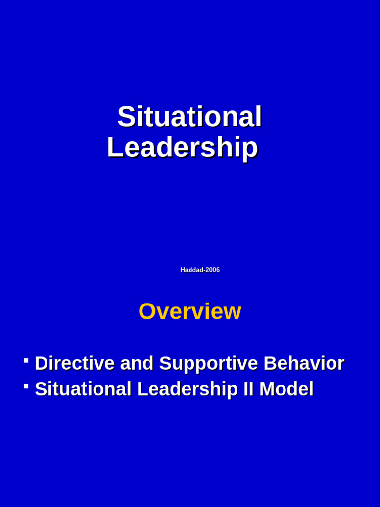 #Situational Leadership | PDF