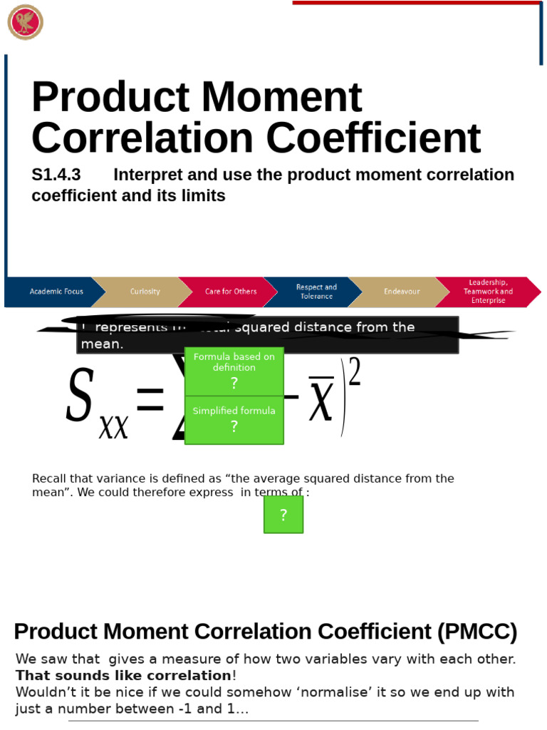 3. 12 Product Moment Correlation Coefficient | PDF