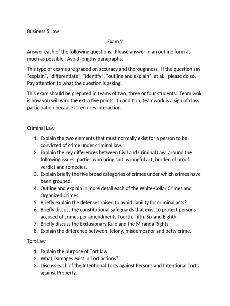 Exam 2 - Business Law | PDF