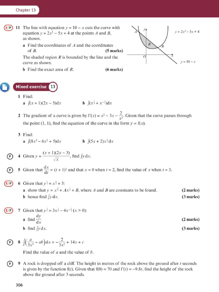 Mixed Exercise 13 | PDF