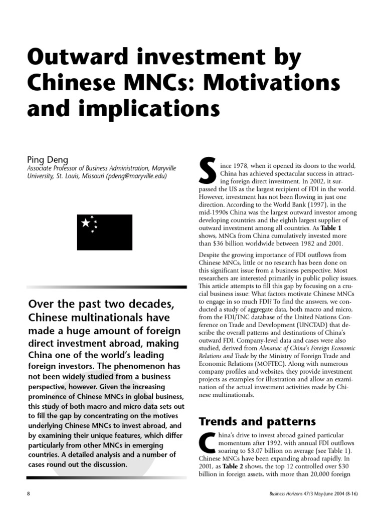 Why MNCS Globalize | PDF | Foreign Direct Investment | Business Why MNCS Globalize | PDF | Foreign Direct Investment | Business
