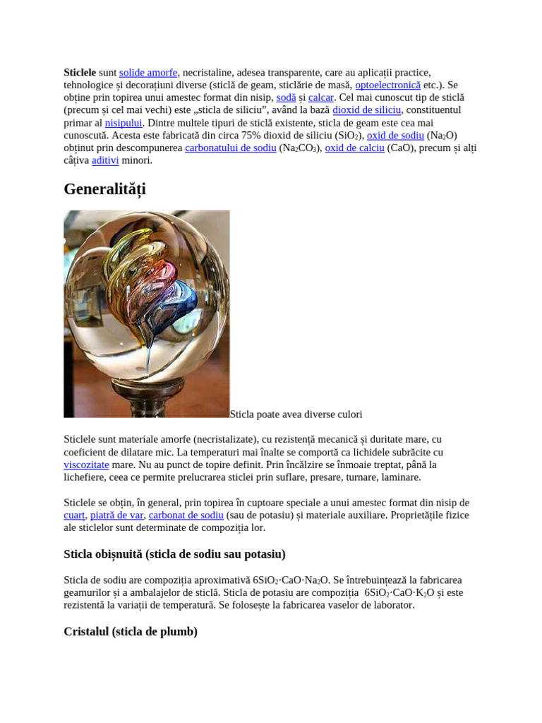 Fabricare Sticla | PDF