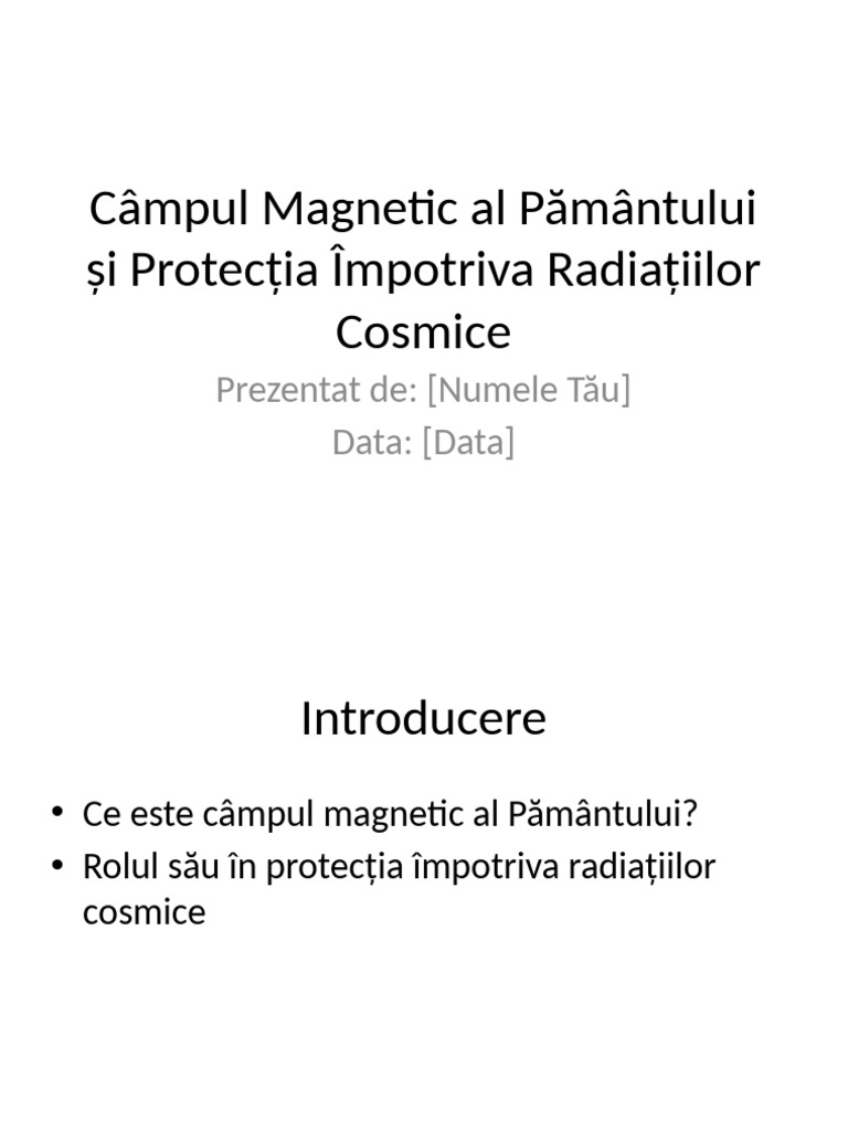 Campul Magnetic Protectie Radiatii Cosmice | PDF