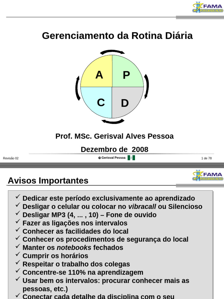 Gerenciamento Da Rotina Diaria | PDF