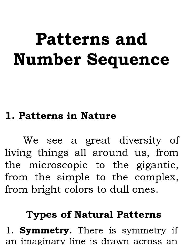 Patterns and Sequences | PDF
